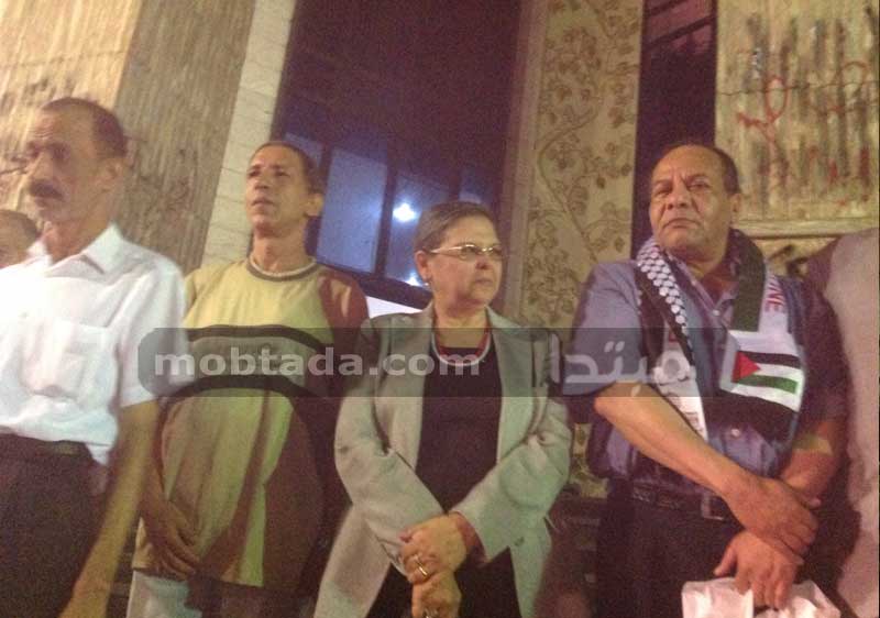 مبتدا وقفة احتجاجية للحزب الناصري للتنديد بالعدوان الإسرائيلى على غزة